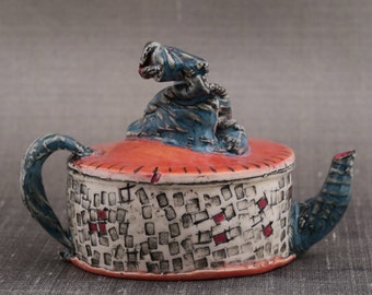 Checkered teapot | Etsy