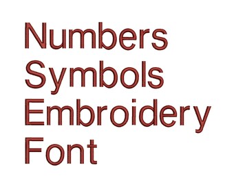 Machine Embroidery Font Designs Letters Numbers Symbols by 5SHP