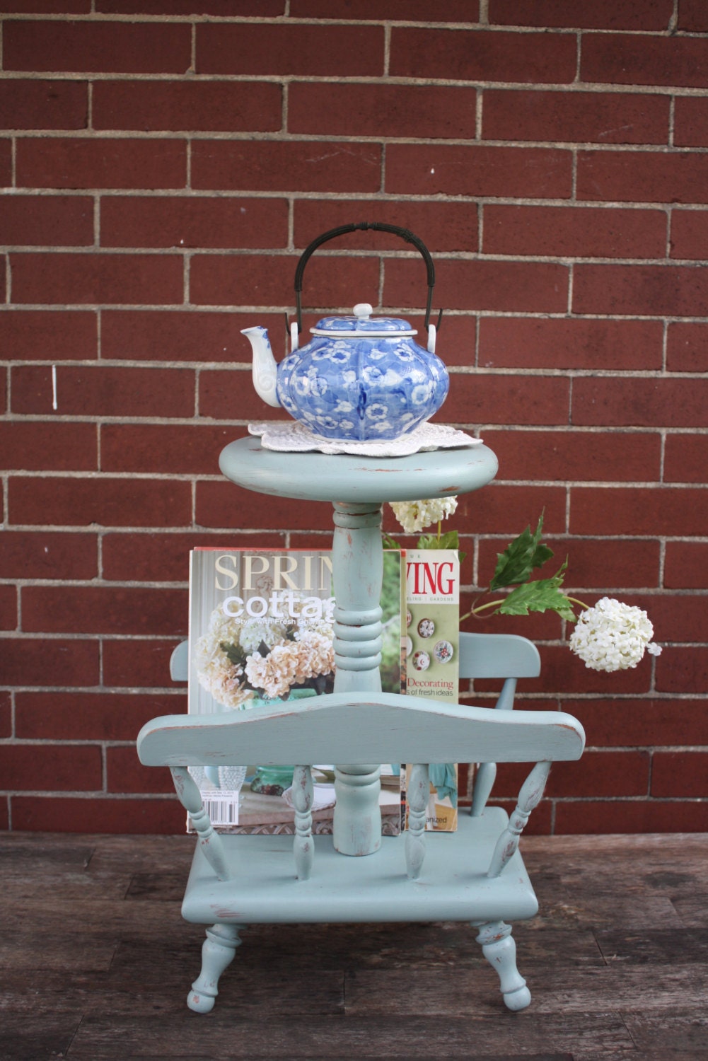 Vintage Cottage Chic Solid Wood Magazine Table – Haute Juice