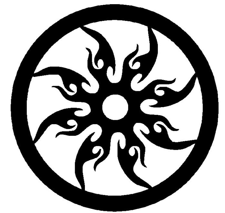 Tribal sun DXF file for your CNC plasma laser or by ArcInnovations