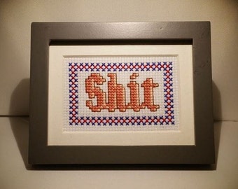 Vulgar cross stitch | Etsy