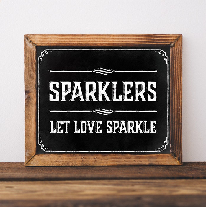Sparkler sign. Wedding signs printable. Wedding signs