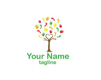 Whimsical tree logo | Etsy