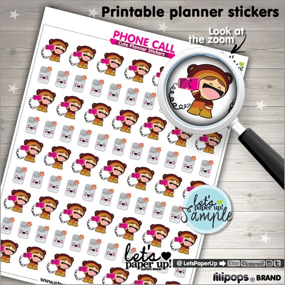 60%OFF - Cellphone, Printable Planner Stickers, Mobile, Phone Call ...