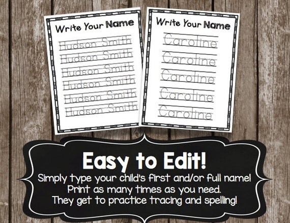 50% OFF SALE Spelling EDITABLE Learn Your Name Kids