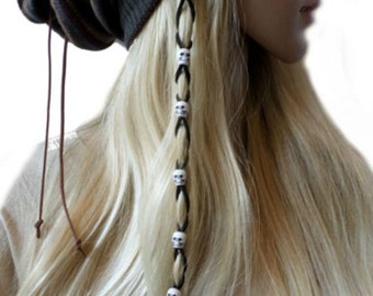 Leather hair wrap | Etsy