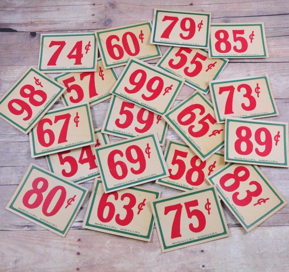 Antique Price Tags-Vintage Price Tags-Vintage Antique General Store Tag ...