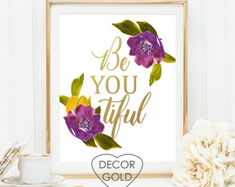 Be you tiful sign | Etsy