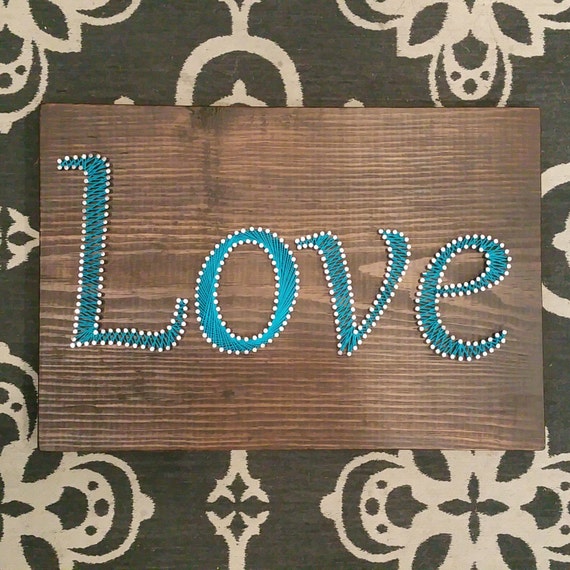 Items similar to Custom Made Nail and String Art Name Plaques on Etsy