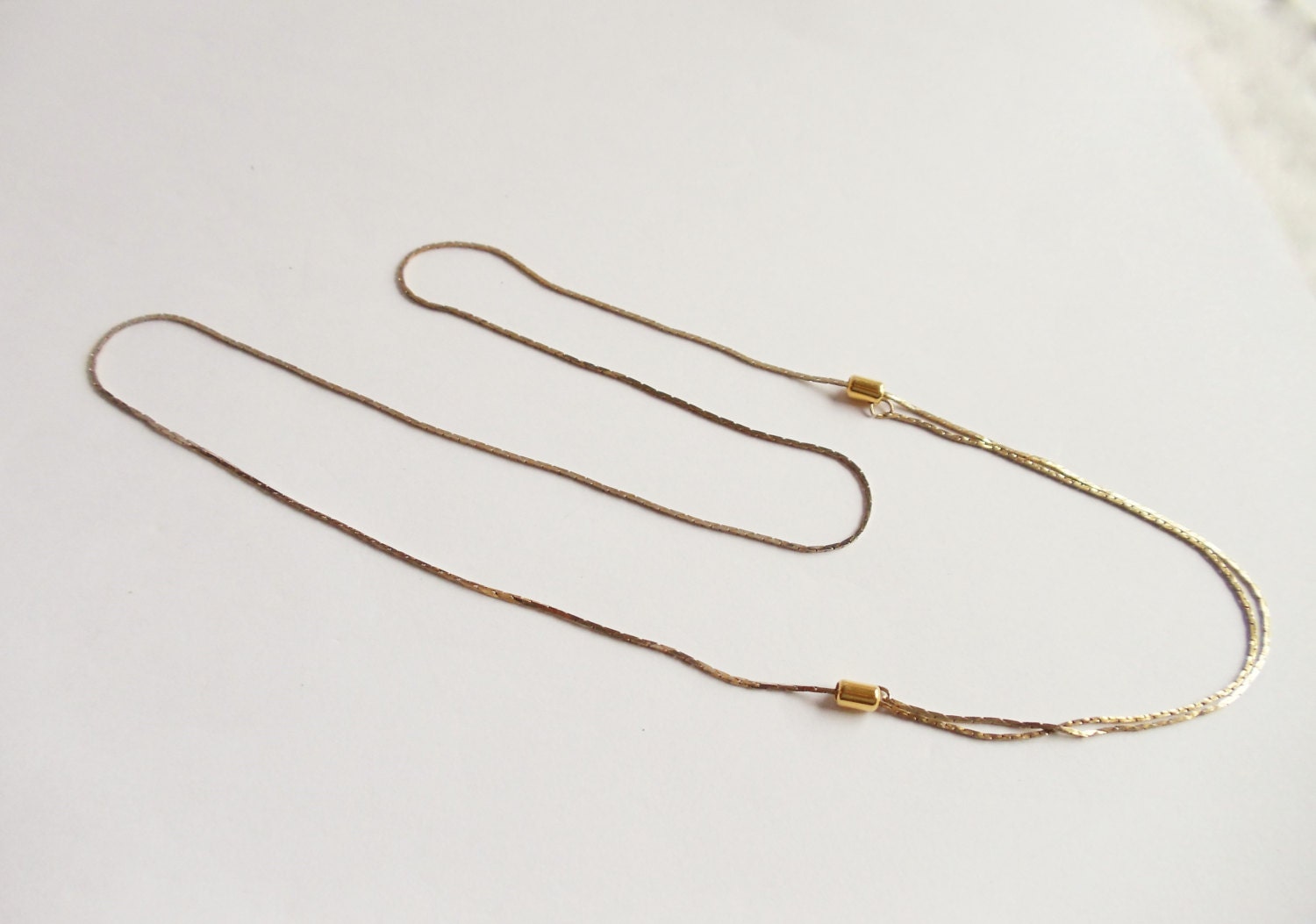 Vintage Sliding Adjustable Length Chain Necklace. Vintage