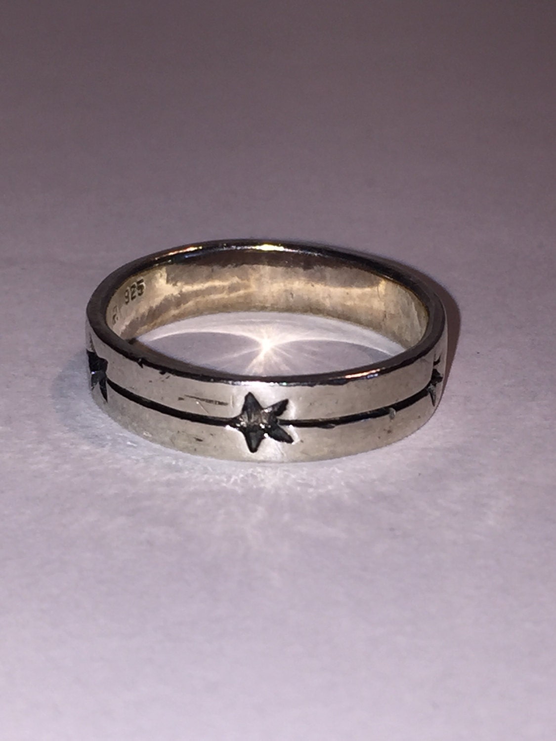 90’s Beautiful 925 3 Stars ring band – Haute Juice