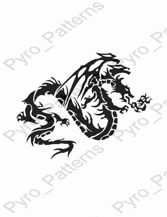 Pyrography Wood burning Chinese Dragon Pattern Printable