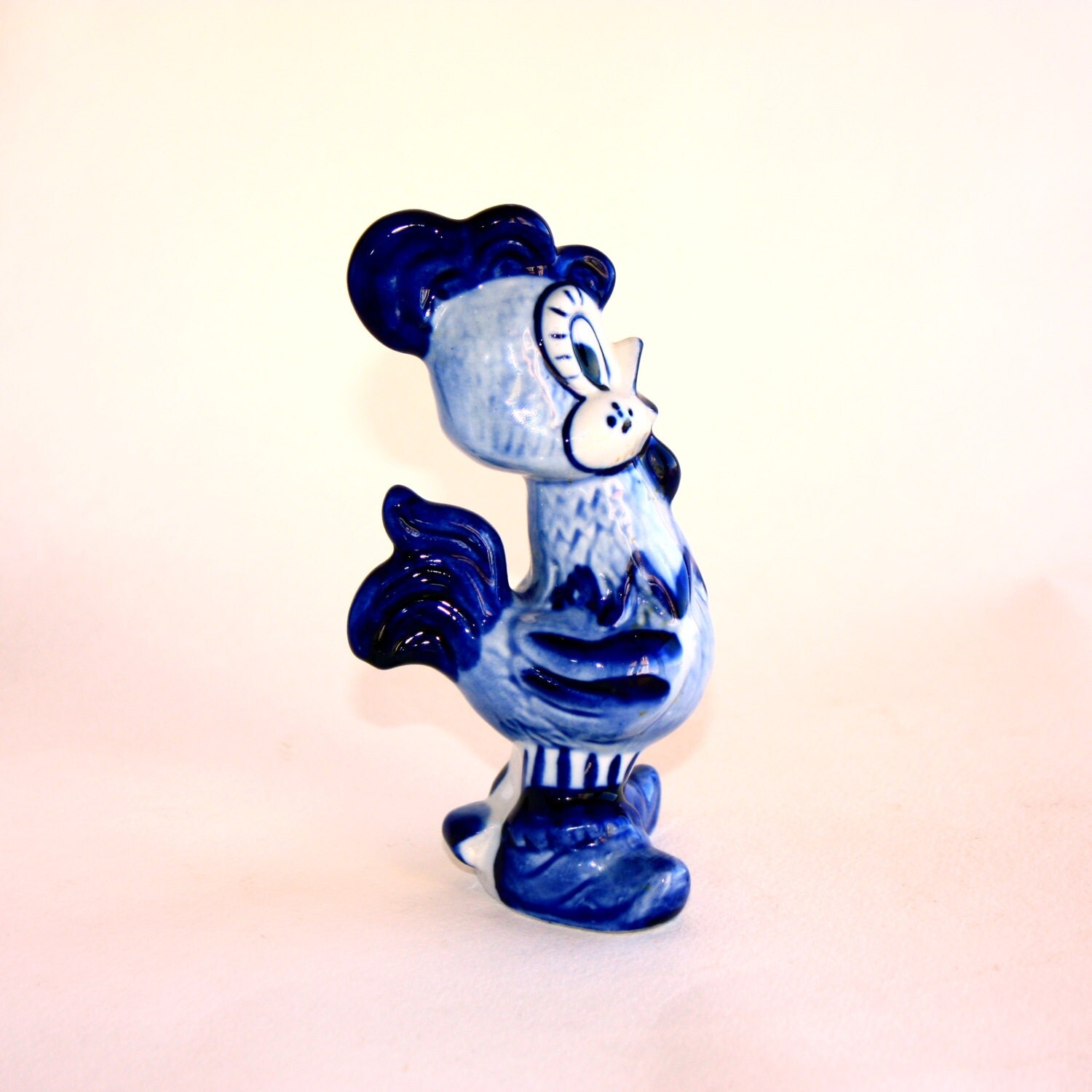 Vintage Gzhel cock \ USSR \ Cobalt Blue and White Porcelain – Haute Juice Vintage Gzhel cock \ USSR \ Cobalt Blue and White Porcelain – Haute Juice