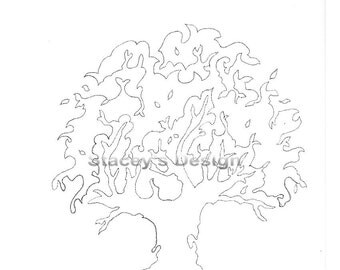 Tree of life stencil | Etsy