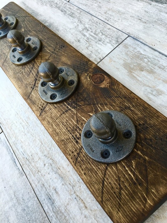 Rustic Industrial Handmade Modern Hooks Hanger Coat by Lightrooom