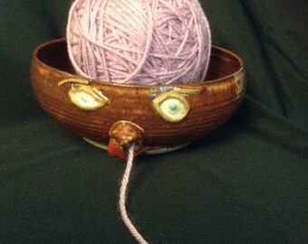 Funny face yarn bowl | Etsy