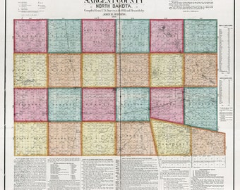 1875 Farm Line Map of Montcalm County by GenealogicalSurveyor
