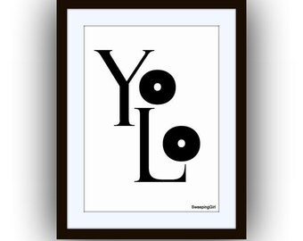 Yolo poster | Etsy