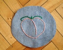Popular items for peach patch on Etsy
