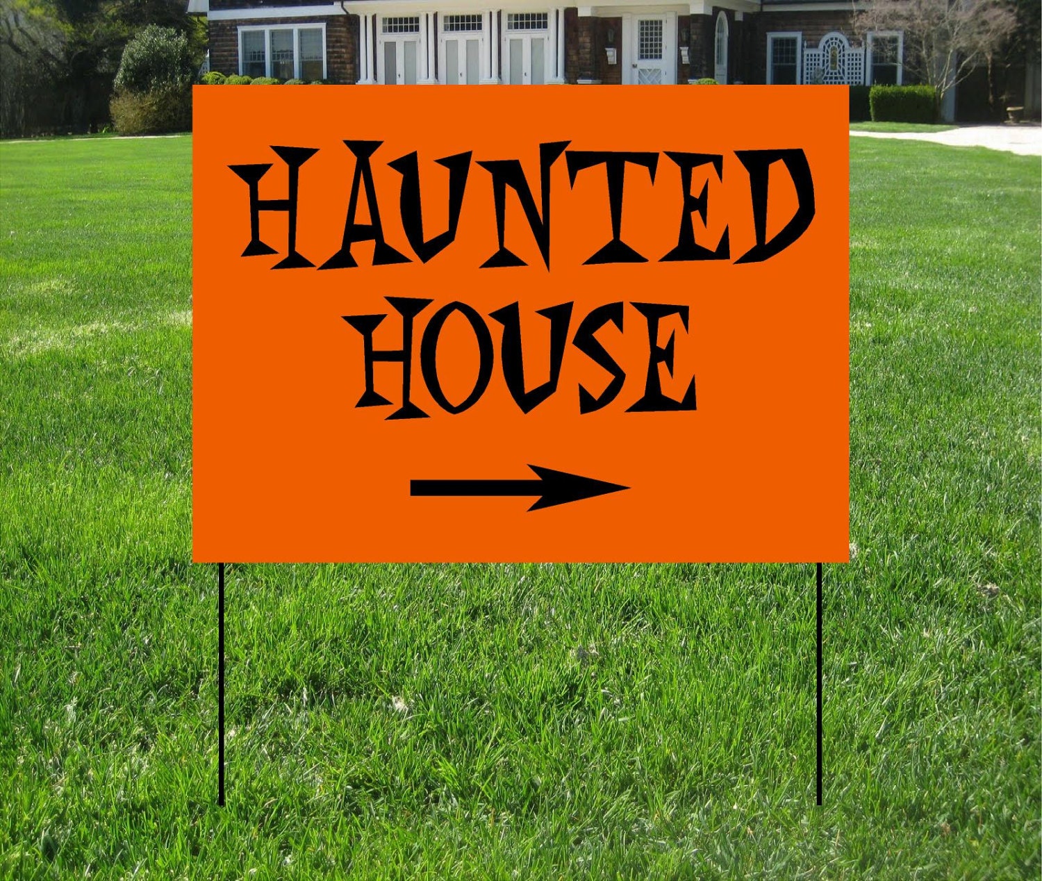 Haunted House Yard Signs Event Yard Sign Custom Bag Yard