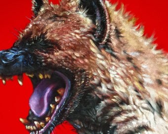 Hyena painting | Etsy