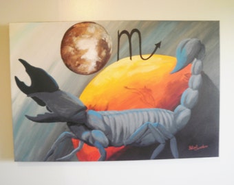 Scorpion painting | Etsy