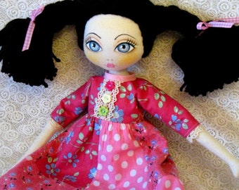Doll with pink hair | Etsy