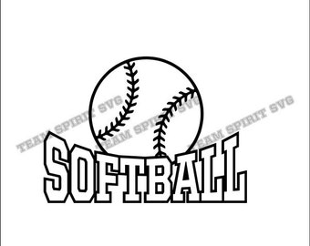 Softball words | Etsy