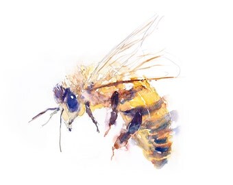 Honey bee art | Etsy