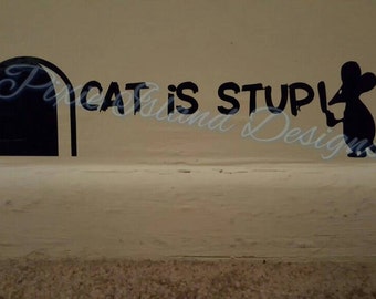 Cat wall decals | Etsy