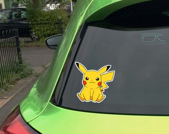 Pikachu car decal | Etsy