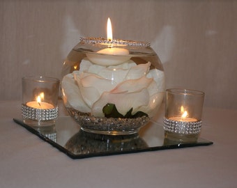 Floating candle bowl | Etsy