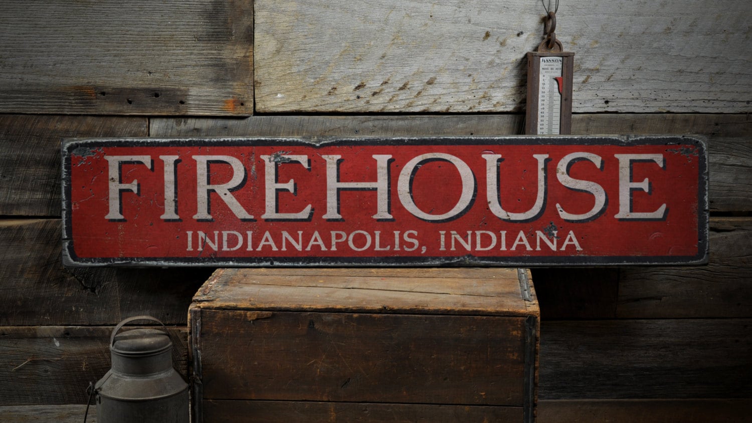 Firehouse Wood Sign Custom Fire Station Location City State