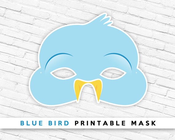 Blue Bird Mask Bluebird Mask Spring Easter Mask by theRasilisk