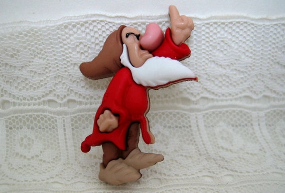 New Disney Grumpy Dwarf Realistic Goofy Snaptogether Button