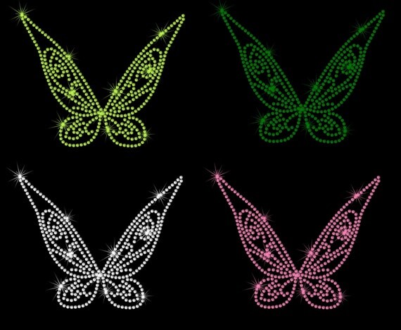 6.5 Tinkerbell wings your color choice iron on