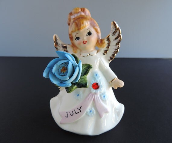 Vintage Lefton July Angel of the Month Figurine 6224