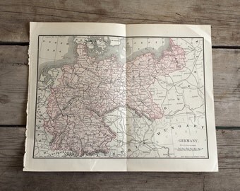Vintage germany map | Etsy