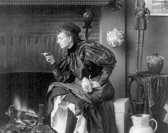 Woman smoking | Etsy