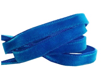 Blue velvet ribbon | Etsy