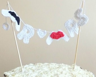 Green leaves cake topper Wedding cake topper by MadeByElina