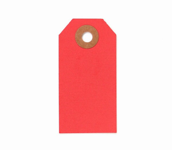 RED hang tags 20 red gift tags red by Annsbuttonandbows on Etsy