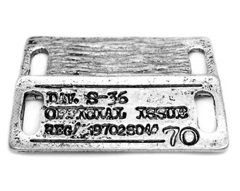 Dog tag bracelet | Etsy