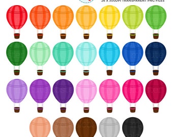 Rainbow Balloons Clipart Set balloons by mycutelobsterdesigns