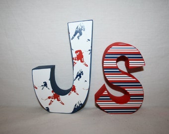 Hockey letters | Etsy