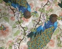 Popular items for peacock fabric on Etsy