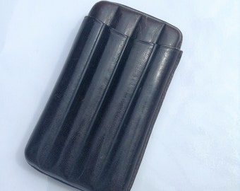 Leather cigar case | Etsy