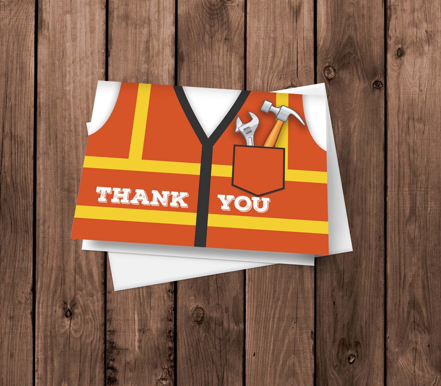 Construction Worker Thank You Cards Little Man Notecards