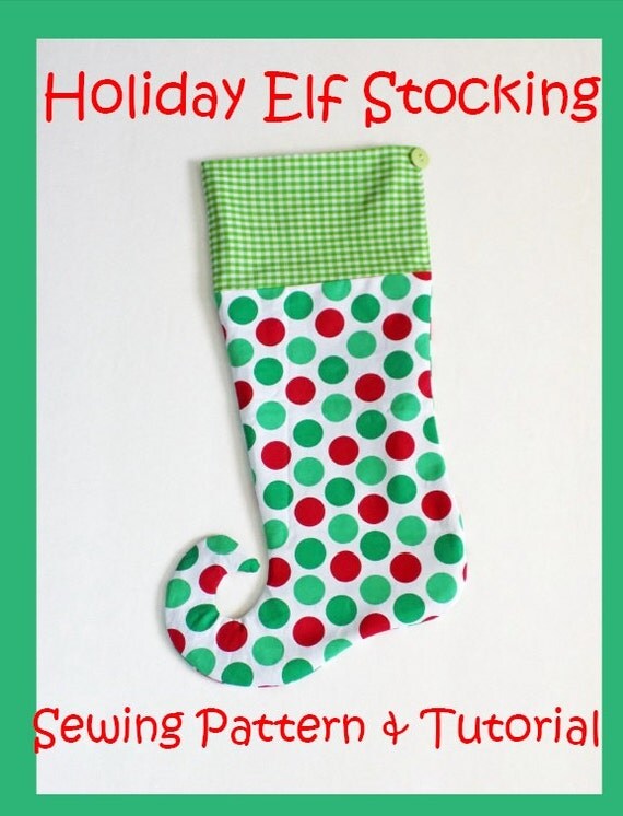Elf Stocking Sewing Pattern PDF Instant Download