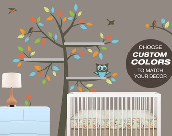 Shelf tree decal | Etsy